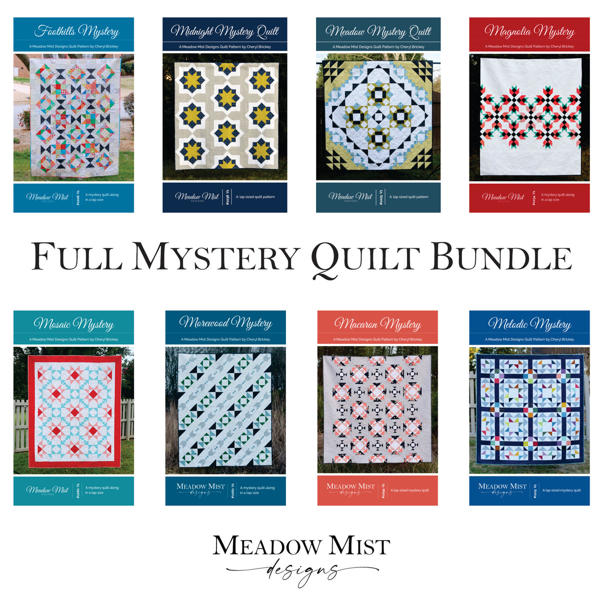 Full Mystery Quilt Bundle - Ten (10) Digital Patterns – Meadow Mist Designs