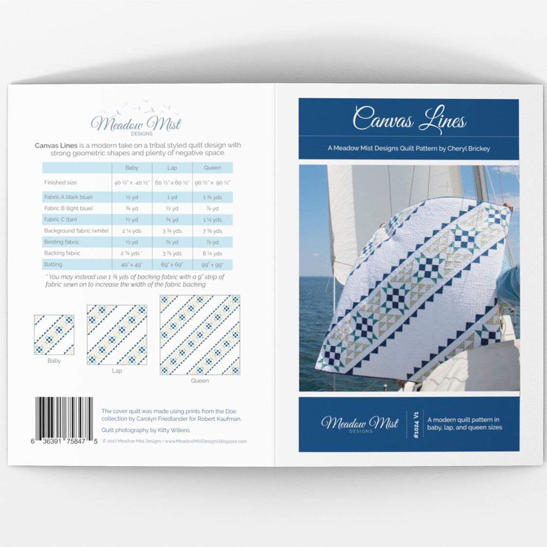 Canvas Lines - Printed Pattern – Meadow Mist Designs